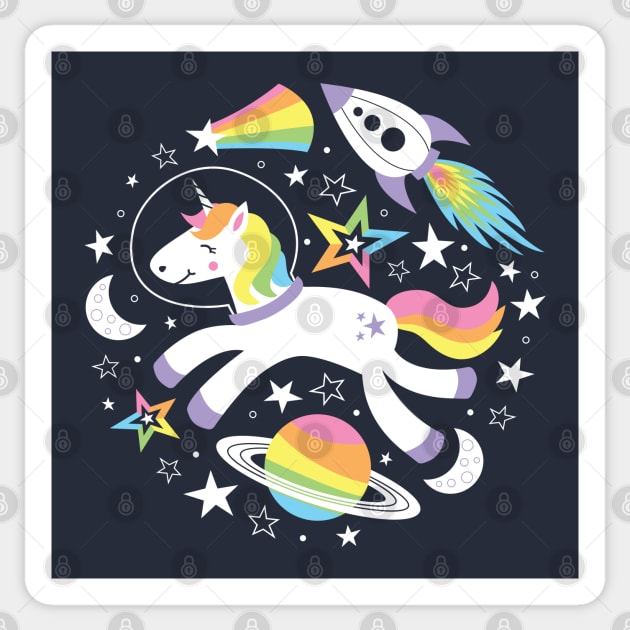 Magical Space Unicorns Space Unicorn Sticker Teepublic